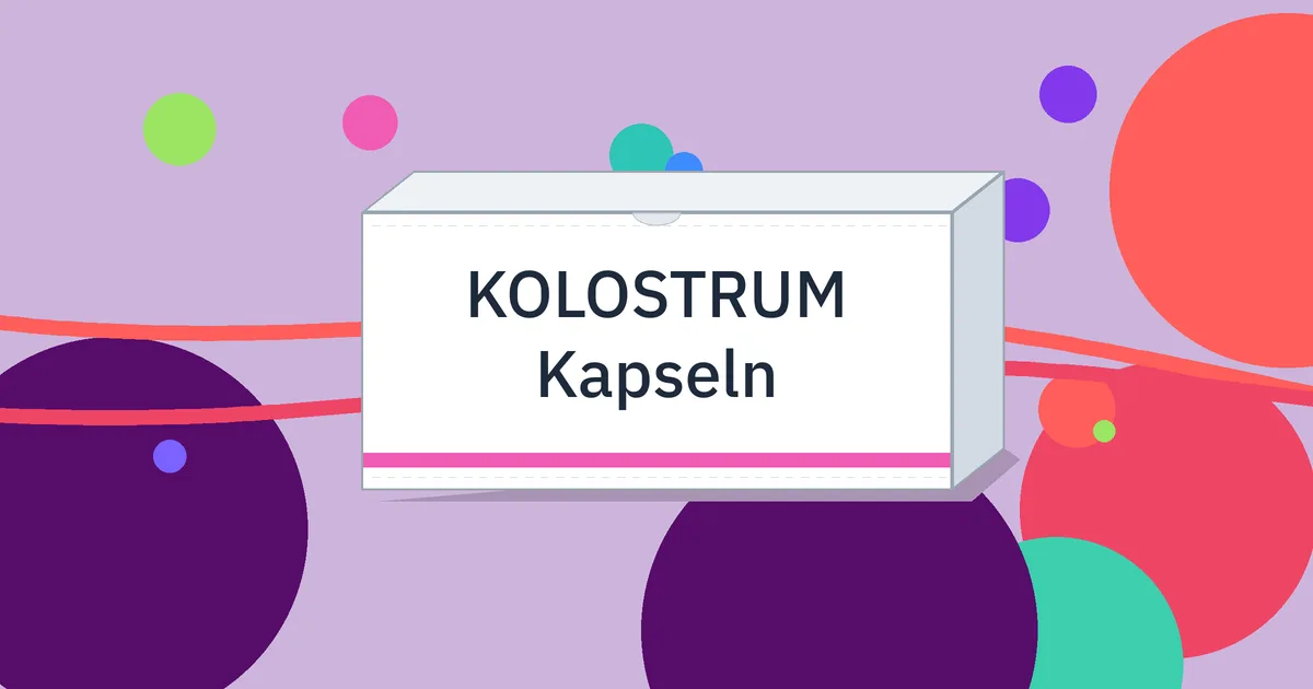 Symbolbild: Packung mit der Aufschrift KOLOSTRUM Kapseln (PZN 10340375) – Verfügbarkeit und Bezug in Apotheken in Frankfurt am Main