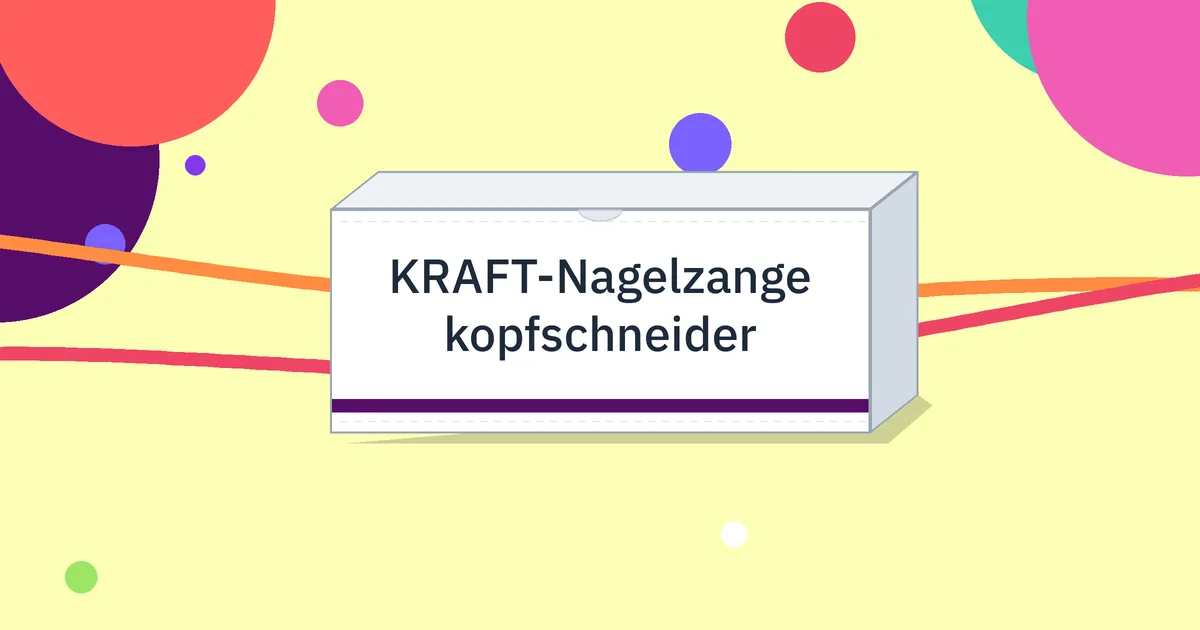 Symbolbild: Packung mit der Aufschrift KRAFT-Nagelzange kopfschneider (PZN 15632119) – Verfügbarkeit und Bezug in Apotheken in Frankfurt am Main