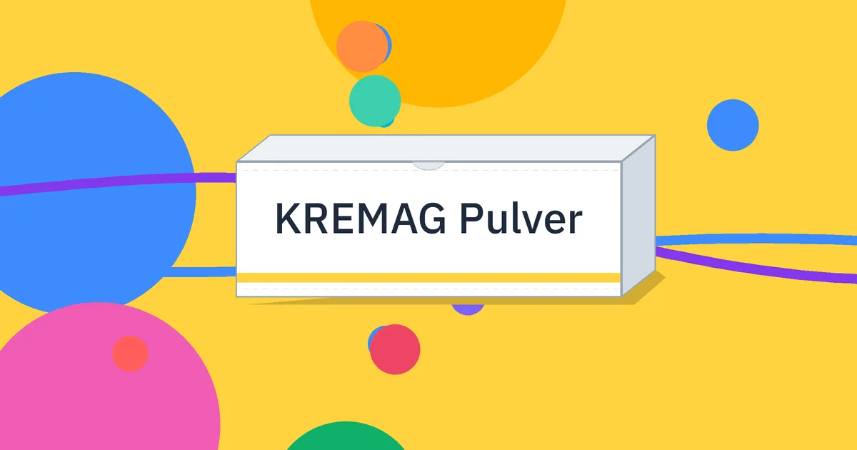 Symbolbild: Packung mit der Aufschrift KREMAG Pulver (PZN 03118280) – Verfügbarkeit und Bezug in Apotheken in Frankfurt am Main