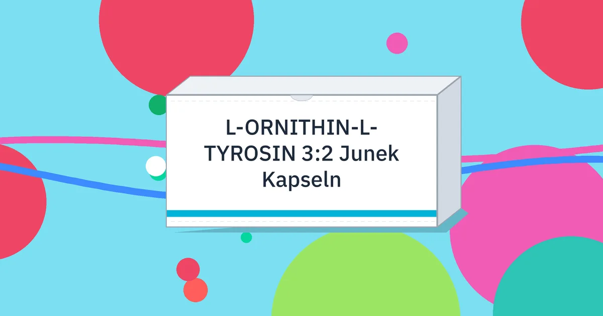 Symbolbild: Packung mit der Aufschrift L-ORNITHIN-L-TYROSIN 3:2 Junek Kapseln (PZN 00983422) – Verfügbarkeit und Bezug in Apotheken in Frankfurt am Main