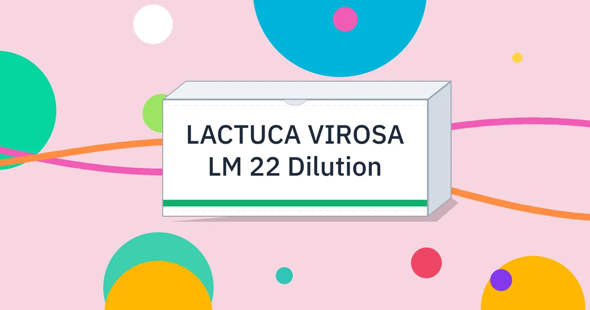 Symbolbild: Packung mit der Aufschrift LACTUCA VIROSA LM 22 Dilution (PZN 13520942) – Verfügbarkeit und Bezug in Apotheken in Frankfurt am Main