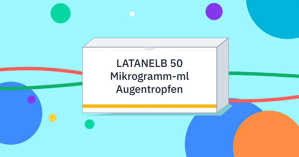 Symbolbild: Packung mit der Aufschrift LATANELB 50 Mikrogramm-ml Augentropfen (PZN 12341373) – Verfügbarkeit und Bezug in Apotheken in Frankfurt am Main