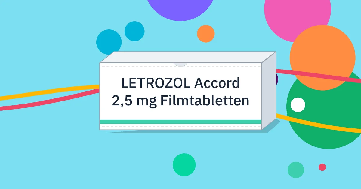 Symbolbild: Packung mit der Aufschrift LETROZOL Accord 2,5 mg Filmtabletten (PZN 18239397) – Verfügbarkeit und Bezug in Apotheken in Frankfurt am Main