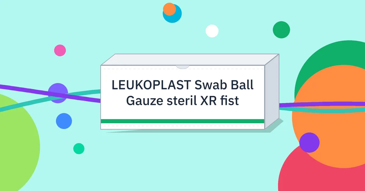 Symbolbild: Packung mit der Aufschrift LEUKOPLAST Swab Ball Gauze steril XR fist (PZN 17208377) – Verfügbarkeit und Bezug in Apotheken in Frankfurt am Main