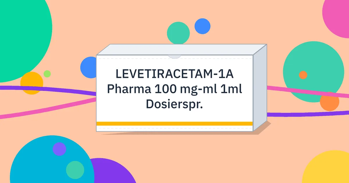 Symbolbild: Packung mit der Aufschrift LEVETIRACETAM-1A Pharma 100 mg-ml 1ml Dosierspr. (PZN 09322449) – Verfügbarkeit und Bezug in Apotheken in Frankfurt am Main