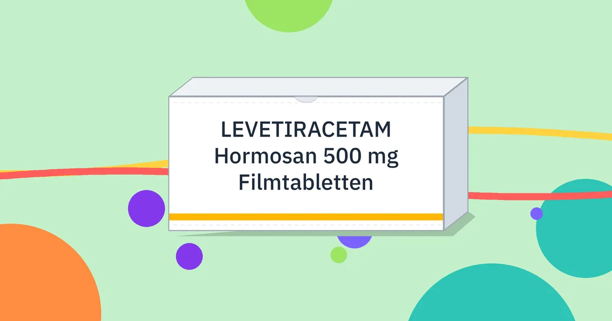 Symbolbild: Packung mit der Aufschrift LEVETIRACETAM Hormosan 500 mg Filmtabletten (PZN 09234142) – Verfügbarkeit und Bezug in Apotheken in Frankfurt am Main