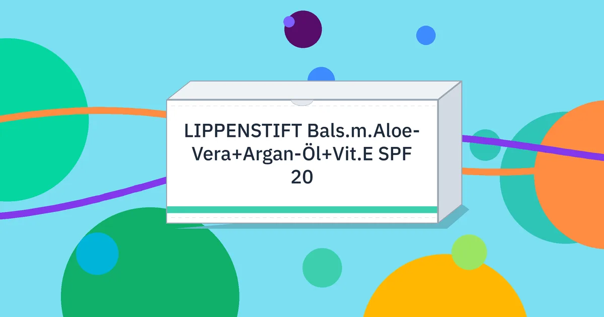 Symbolbild: Packung mit der Aufschrift LIPPENSTIFT Bals.m.Aloe-Vera+Argan-Öl+Vit.E SPF 20 (PZN 13597867) – Verfügbarkeit und Bezug in Apotheken in Frankfurt am Main