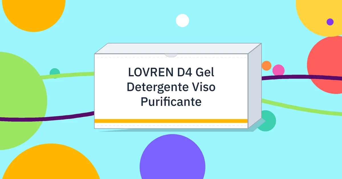 Symbolbild: Packung mit der Aufschrift LOVREN D4 Gel Detergente Viso Purificante (PZN 20657601) – Verfügbarkeit und Bezug in Apotheken in Frankfurt am Main