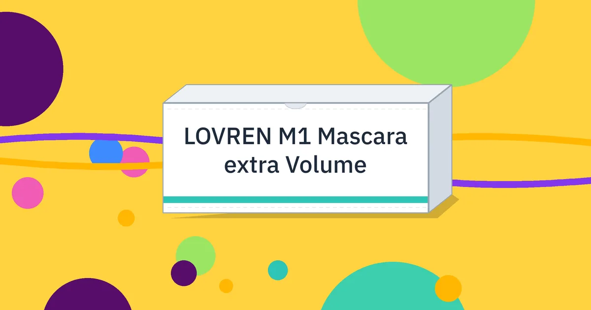 Symbolbild: Packung mit der Aufschrift LOVREN M1 Mascara extra Volume (PZN 19819292) – Verfügbarkeit und Bezug in Apotheken in Frankfurt am Main