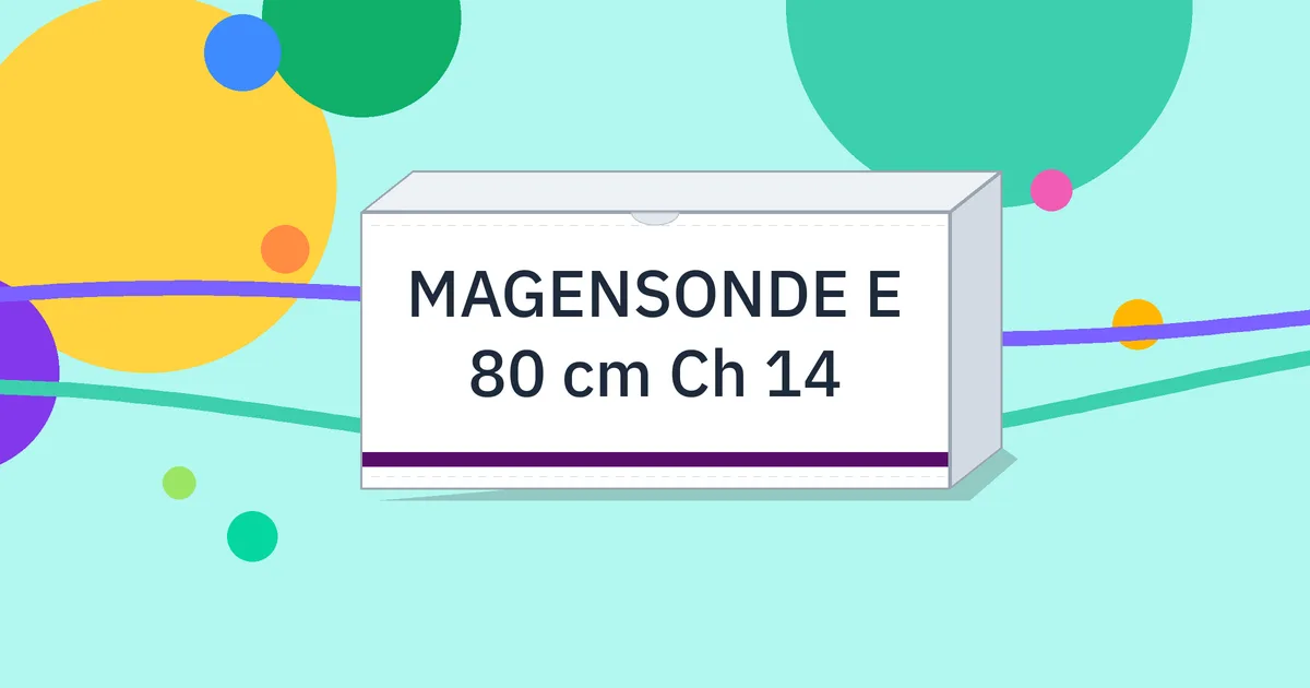 Symbolbild: Packung mit der Aufschrift MAGENSONDE E 80 cm Ch 14 (PZN 02442311) – Verfügbarkeit und Bezug in Apotheken in Frankfurt am Main