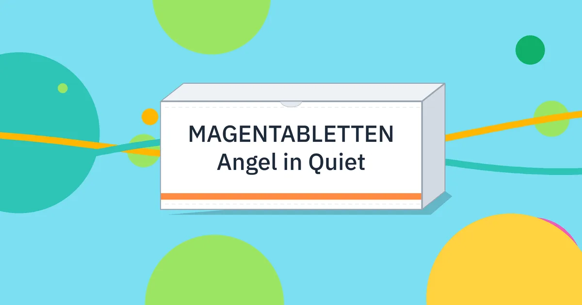 Symbolbild: Packung mit der Aufschrift MAGENTABLETTEN Angel in Quiet (PZN 19439098) – Verfügbarkeit und Bezug in Apotheken in Frankfurt am Main