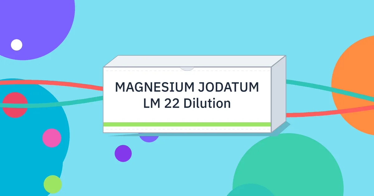 Symbolbild: Packung mit der Aufschrift MAGNESIUM JODATUM LM 22 Dilution (PZN 12938036) – Verfügbarkeit und Bezug in Apotheken in Frankfurt am Main