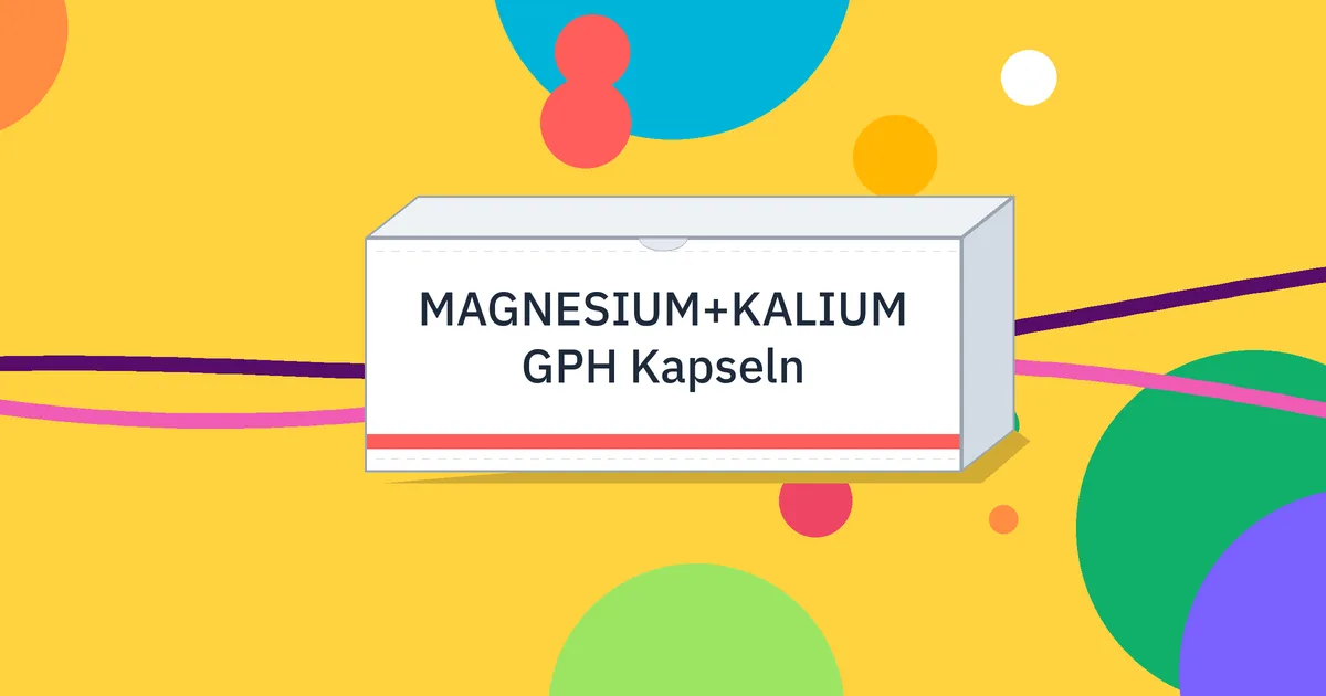 Symbolbild: Packung mit der Aufschrift MAGNESIUM+KALIUM GPH Kapseln (PZN 01696245) – Verfügbarkeit und Bezug in Apotheken in Frankfurt am Main