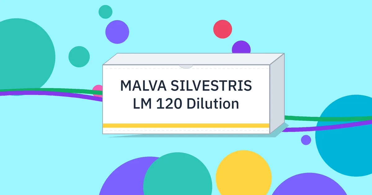 Symbolbild: Packung mit der Aufschrift MALVA SILVESTRIS LM 120 Dilution (PZN 13540198) – Verfügbarkeit und Bezug in Apotheken in Frankfurt am Main