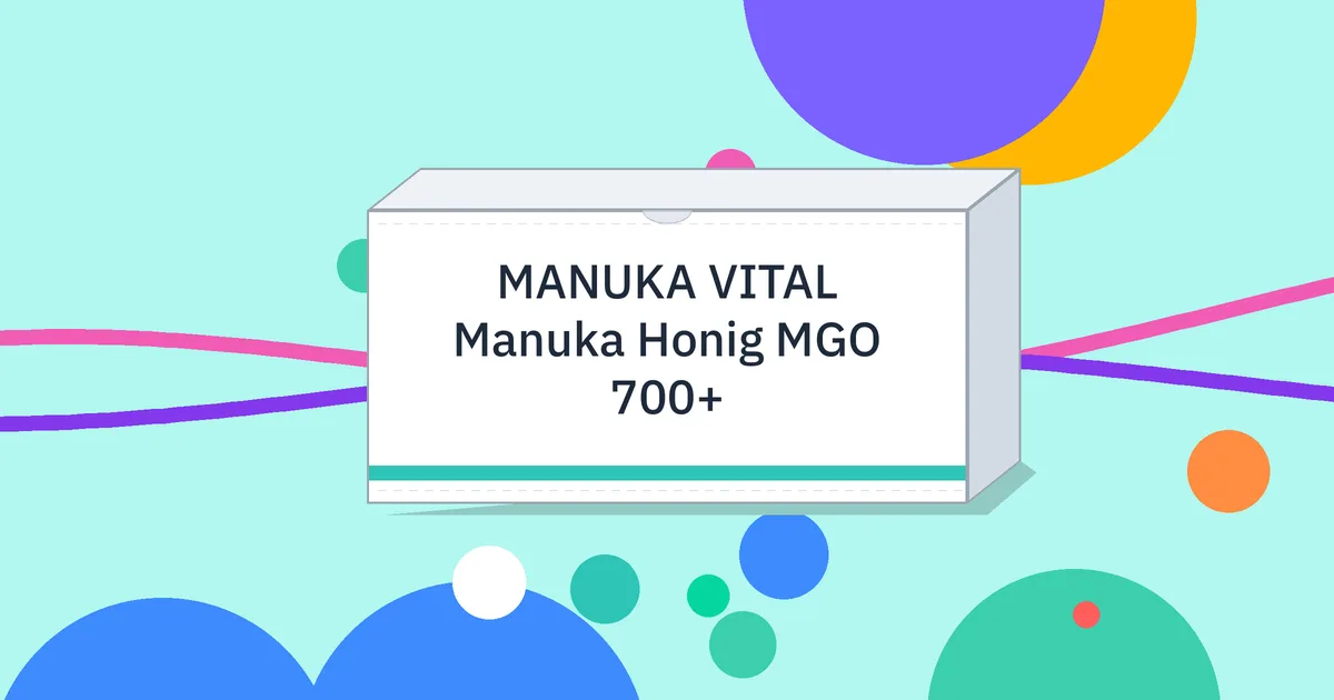 Symbolbild: Packung mit der Aufschrift MANUKA VITAL Manuka Honig MGO 700+ (PZN 20285772) – Verfügbarkeit und Bezug in Apotheken in Frankfurt am Main