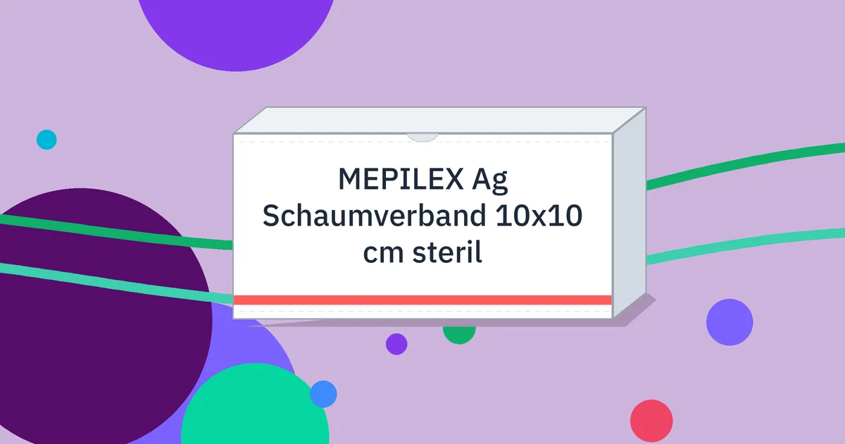 Symbolbild: Packung mit der Aufschrift MEPILEX Ag Schaumverband 10x10 cm steril (PZN 19378988) – Verfügbarkeit und Bezug in Apotheken in Frankfurt am Main