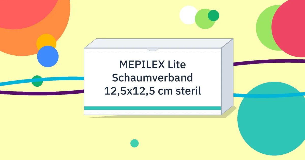 Symbolbild: Packung mit der Aufschrift MEPILEX Lite Schaumverband 12,5x12,5 cm steril (PZN 15397687) – Verfügbarkeit und Bezug in Apotheken in Frankfurt am Main