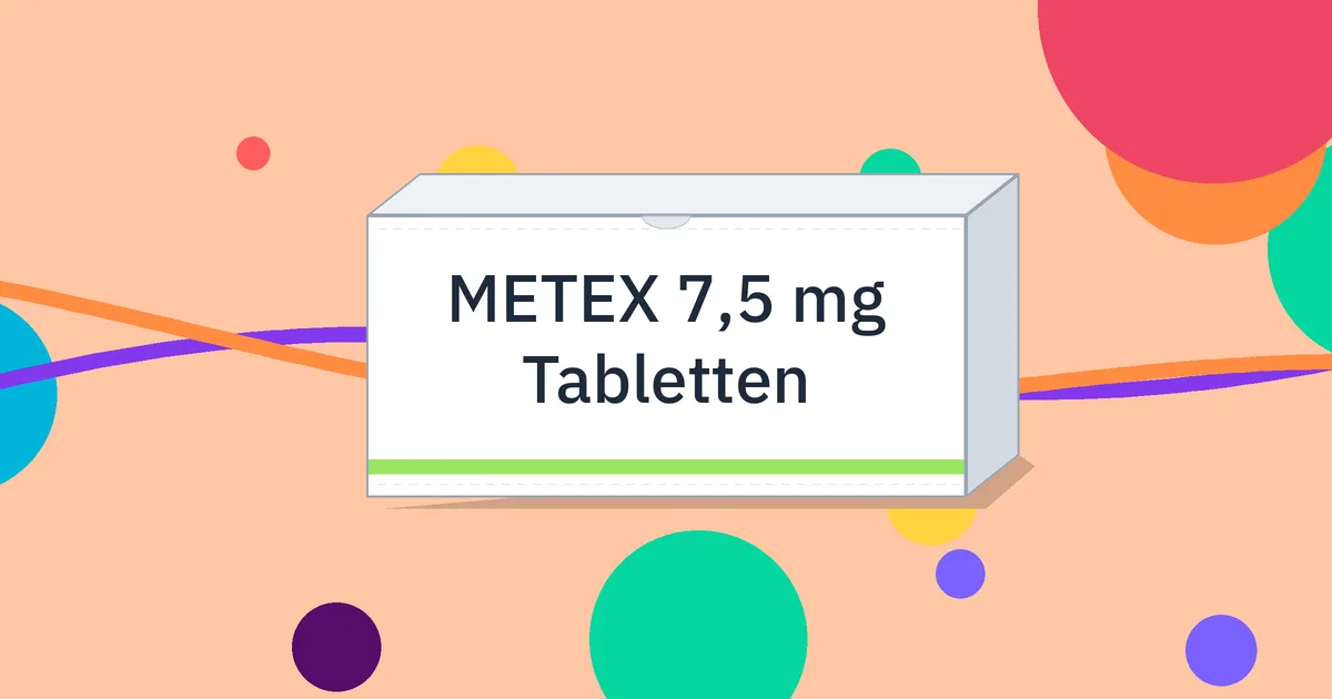 Symbolbild: Packung mit der Aufschrift METEX 7,5 mg Tabletten (PZN 07211102) – Verfügbarkeit und Bezug in Apotheken in Frankfurt am Main