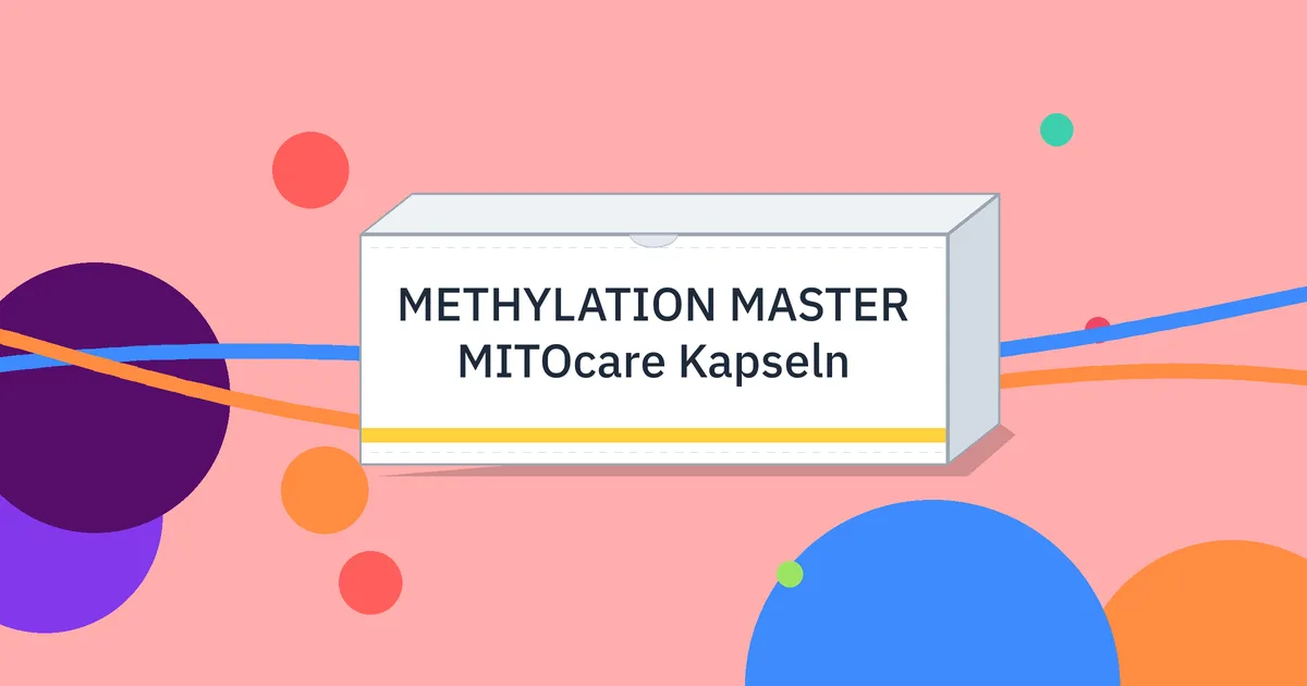 Symbolbild: Packung mit der Aufschrift METHYLATION MASTER MITOcare Kapseln (PZN 16575808) – Verfügbarkeit und Bezug in Apotheken in Frankfurt am Main