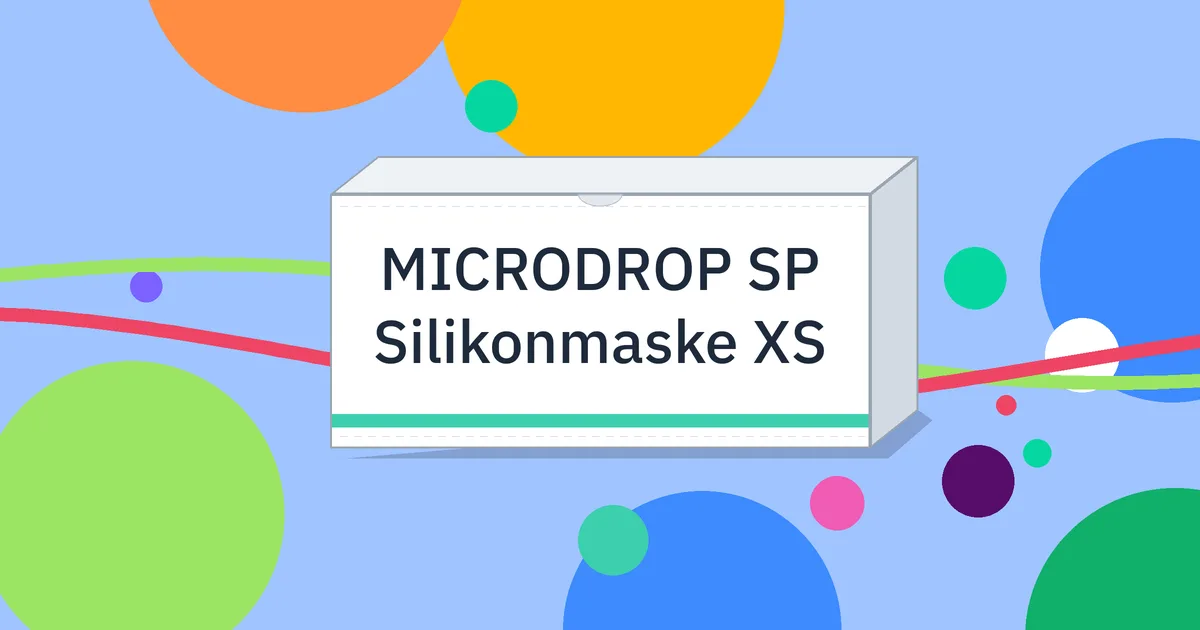 Symbolbild: Packung mit der Aufschrift MICRODROP SP Silikonmaske XS (PZN 16388199) – Verfügbarkeit und Bezug in Apotheken in Frankfurt am Main
