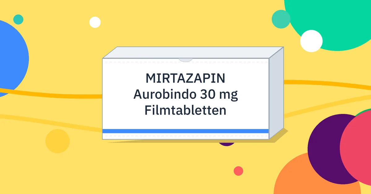Symbolbild: Packung mit der Aufschrift MIRTAZAPIN Aurobindo 30 mg Filmtabletten (PZN 03674963) – Verfügbarkeit und Bezug in Apotheken in Frankfurt am Main