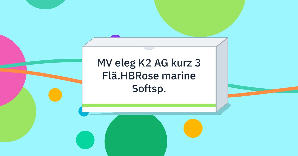 Symbolbild: Packung mit der Aufschrift MV eleg K2 AG kurz 3 Flä.HBRose marine Softsp. (PZN 15705025) – Verfügbarkeit und Bezug in Apotheken in Frankfurt am Main
