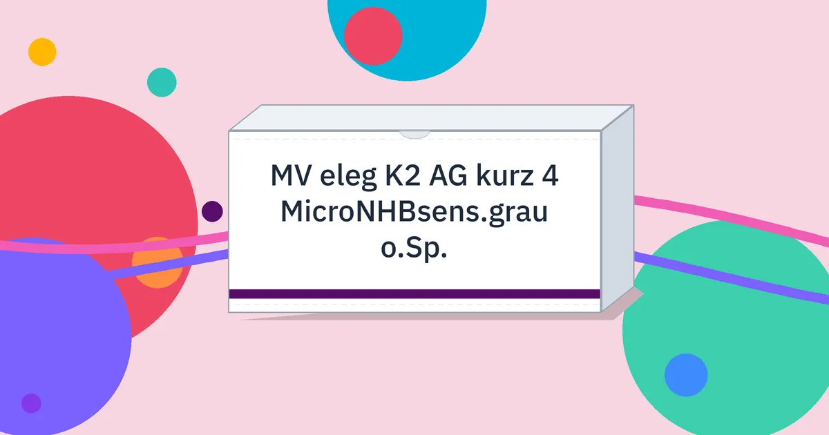 Symbolbild: Packung mit der Aufschrift MV eleg K2 AG kurz 4 MicroNHBsens.grau o.Sp. (PZN 18926749) – Verfügbarkeit und Bezug in Apotheken in Frankfurt am Main