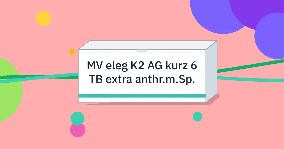 Symbolbild: Packung mit der Aufschrift MV eleg K2 AG kurz 6 TB extra anthr.m.Sp. (PZN 09878566) – Verfügbarkeit und Bezug in Apotheken in Frankfurt am Main
