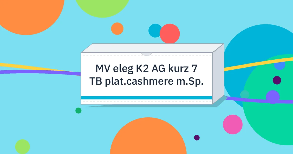 Symbolbild: Packung mit der Aufschrift MV eleg K2 AG kurz 7 TB plat.cashmere m.Sp. (PZN 14672631) – Verfügbarkeit und Bezug in Apotheken in Frankfurt am Main
