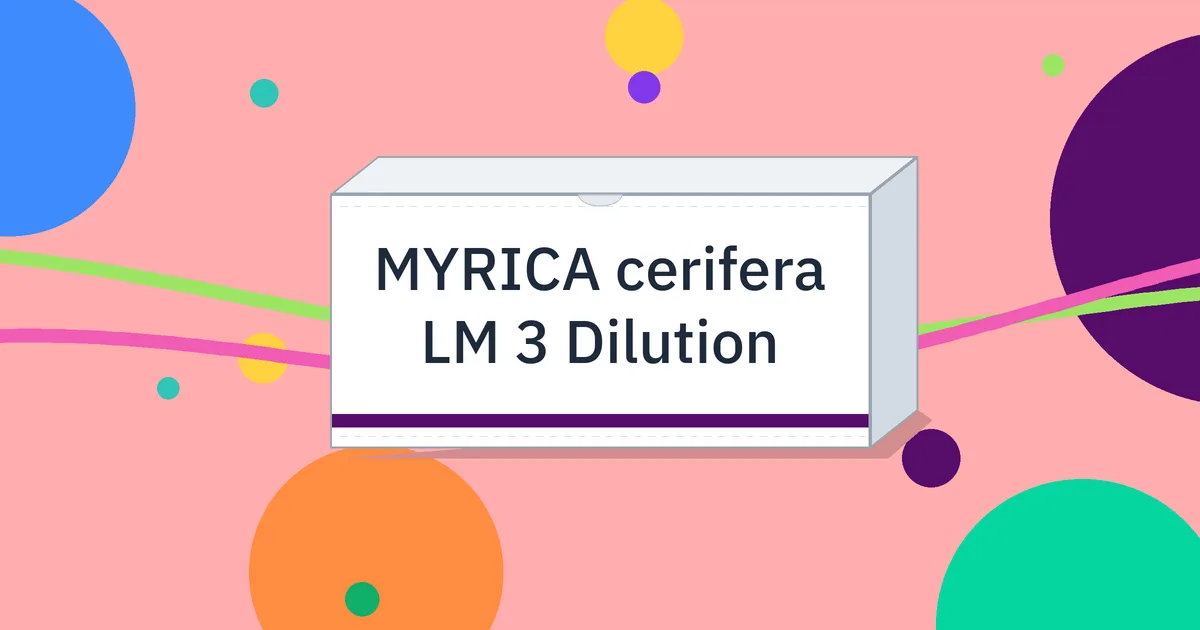 Symbolbild: Packung mit der Aufschrift MYRICA cerifera LM 3 Dilution (PZN 12957016) – Verfügbarkeit und Bezug in Apotheken in Frankfurt am Main