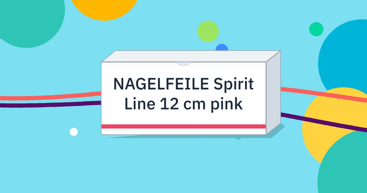 Symbolbild: Packung mit der Aufschrift NAGELFEILE Spirit Line 12 cm pink (PZN 01505498) – Verfügbarkeit und Bezug in Apotheken in Frankfurt am Main