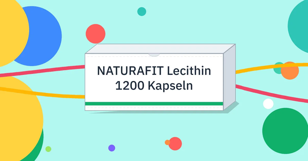 Symbolbild: Packung mit der Aufschrift NATURAFIT Lecithin 1200 Kapseln (PZN 03204938) – Verfügbarkeit und Bezug in Apotheken in Frankfurt am Main