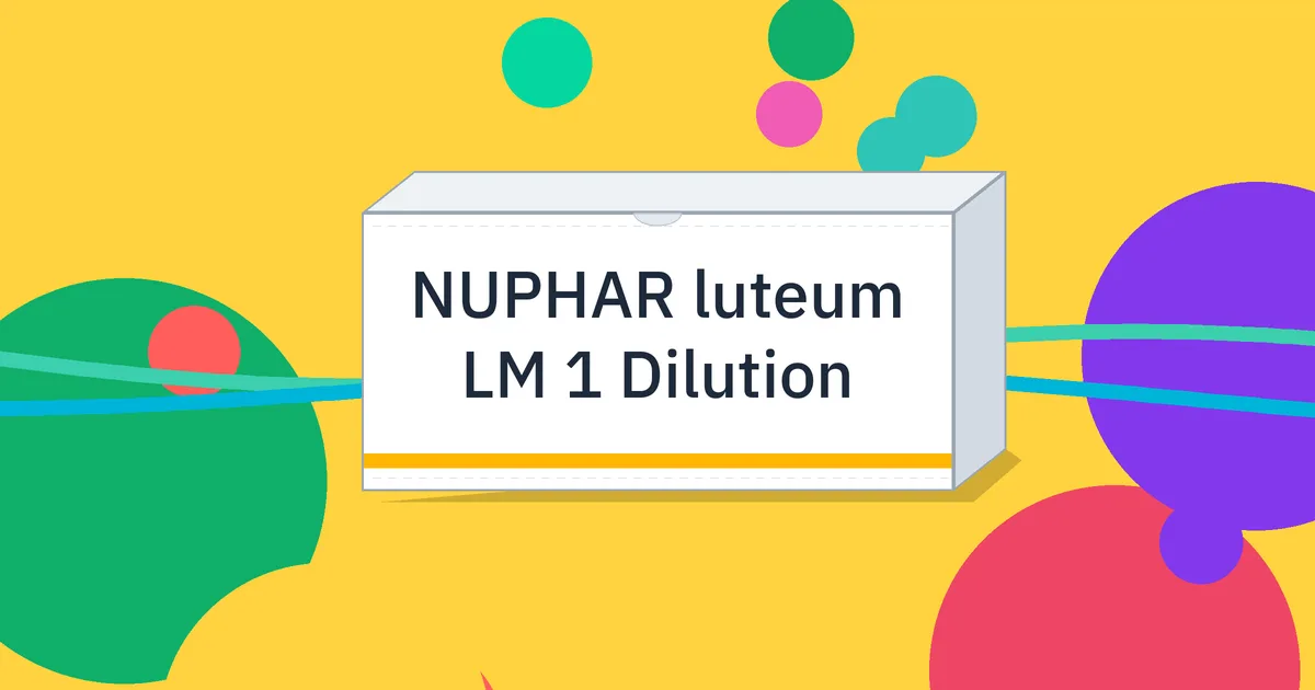 Symbolbild: Packung mit der Aufschrift NUPHAR luteum LM 1 Dilution (PZN 13620359) – Verfügbarkeit und Bezug in Apotheken in Frankfurt am Main