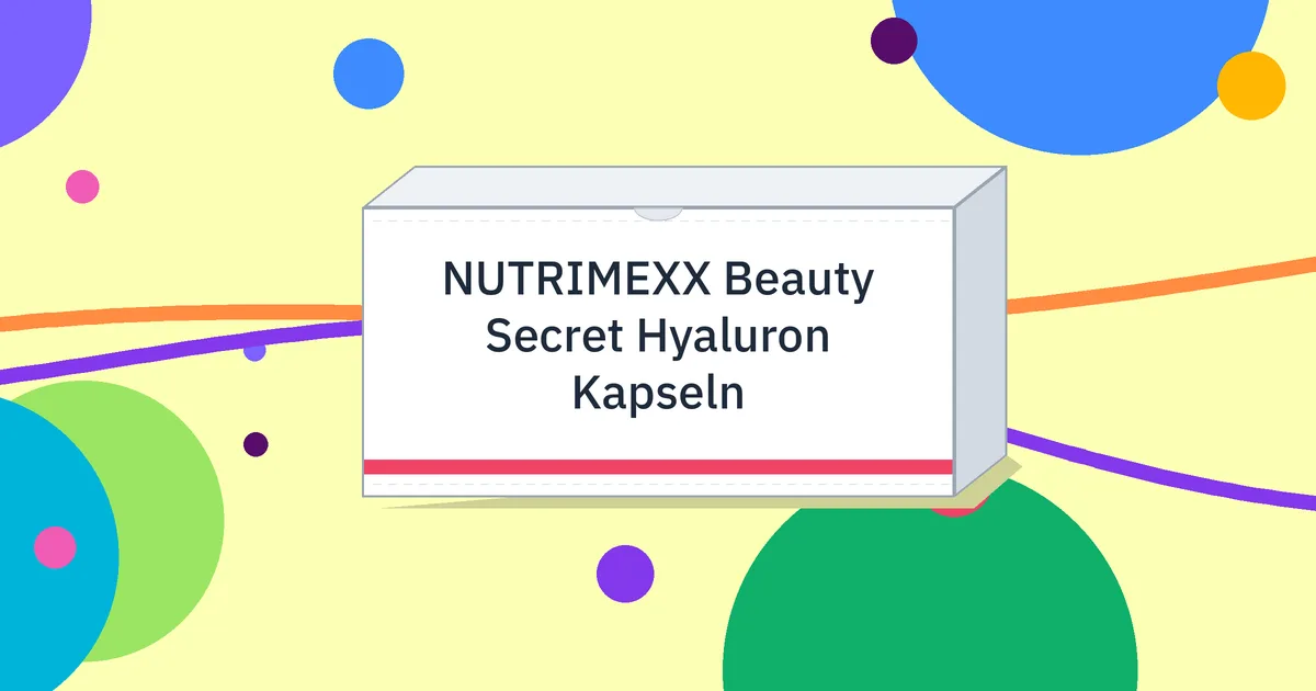 Symbolbild: Packung mit der Aufschrift NUTRIMEXX Beauty Secret Hyaluron Kapseln (PZN 12474045) – Verfügbarkeit und Bezug in Apotheken in Frankfurt am Main
