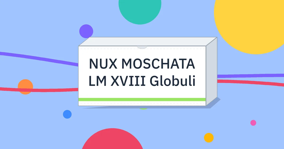 Symbolbild: Packung mit der Aufschrift NUX MOSCHATA LM XVIII Globuli (PZN 02659849) – Verfügbarkeit und Bezug in Apotheken in Frankfurt am Main