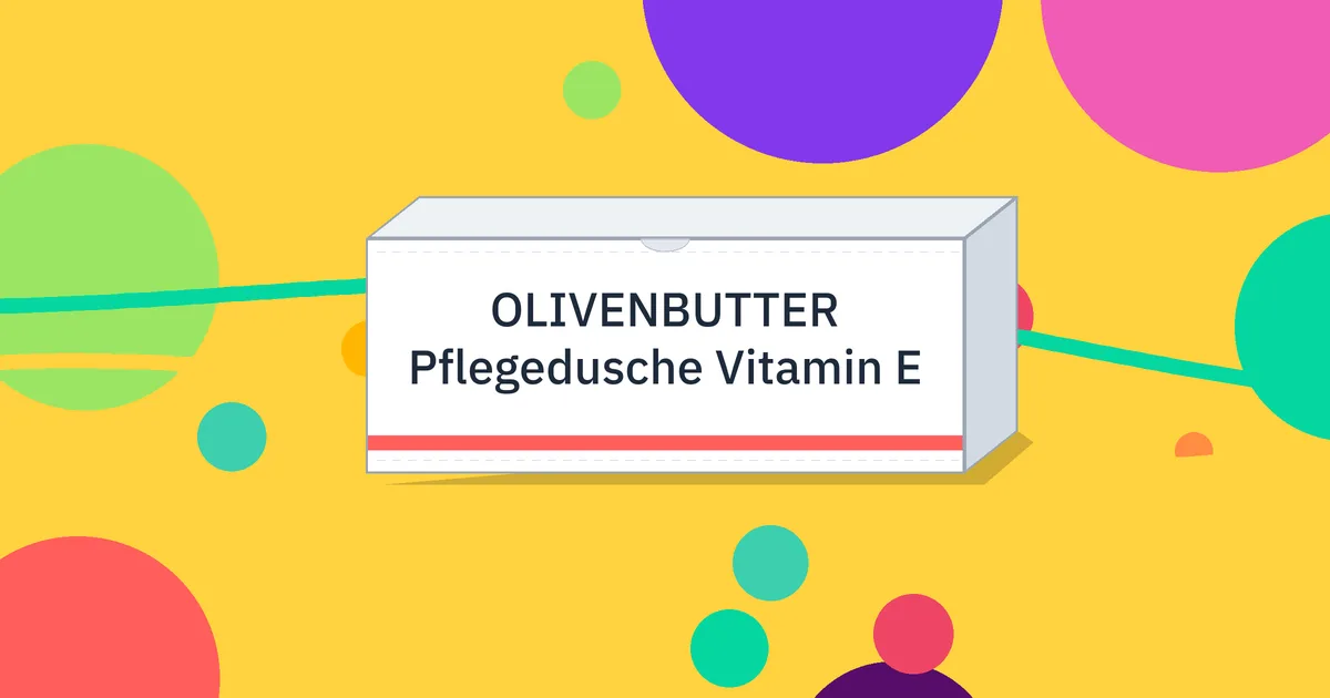 Symbolbild: Packung mit der Aufschrift OLIVENBUTTER Pflegedusche Vitamin E (PZN 09211626) – Verfügbarkeit und Bezug in Apotheken in Frankfurt am Main
