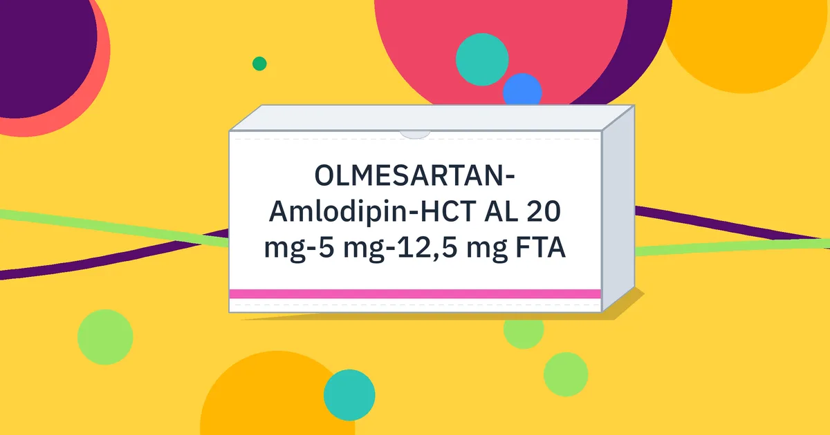 Symbolbild: Packung mit der Aufschrift OLMESARTAN-Amlodipin-HCT AL 20 mg-5 mg-12,5 mg FTA (PZN 16736105) – Verfügbarkeit und Bezug in Apotheken in Frankfurt am Main