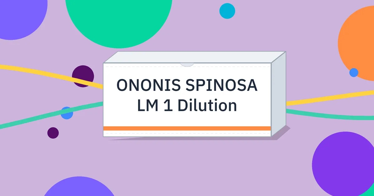 Symbolbild: Packung mit der Aufschrift ONONIS SPINOSA LM 1 Dilution (PZN 13625552) – Verfügbarkeit und Bezug in Apotheken in Frankfurt am Main
