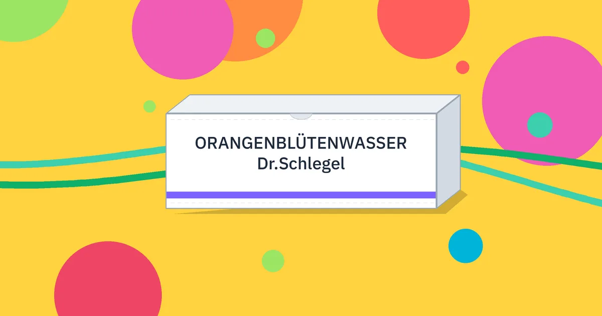 Symbolbild: Packung mit der Aufschrift ORANGENBLÜTENWASSER Dr.Schlegel (PZN 02560536) – Verfügbarkeit und Bezug in Apotheken in Frankfurt am Main