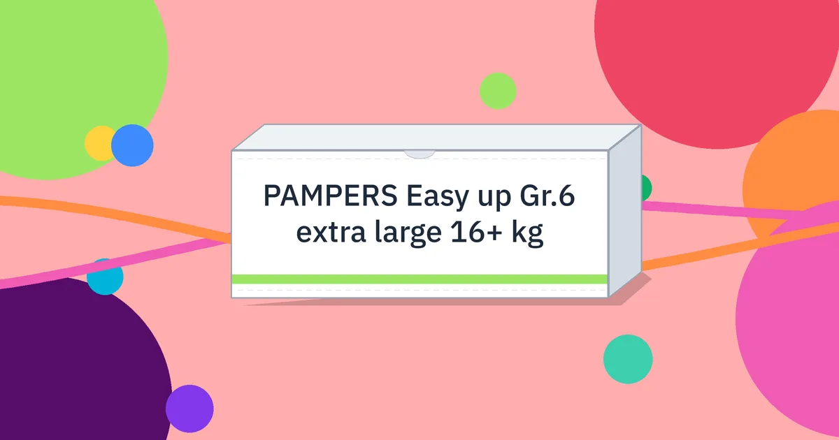 Symbolbild: Packung mit der Aufschrift PAMPERS Easy up Gr.6 extra large 16+ kg (PZN 09007179) – Verfügbarkeit und Bezug in Apotheken in Frankfurt am Main