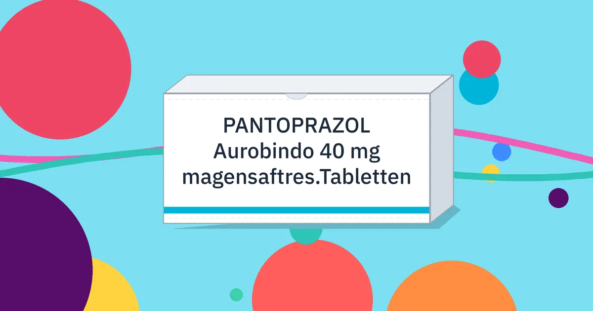 Symbolbild: Packung mit der Aufschrift PANTOPRAZOL Aurobindo 40 mg magensaftres.Tabletten (PZN 11100727) – Verfügbarkeit und Bezug in Apotheken in Frankfurt am Main