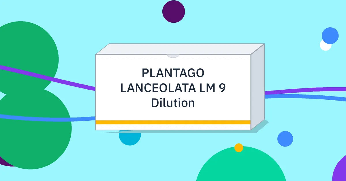 Symbolbild: Packung mit der Aufschrift PLANTAGO LANCEOLATA LM 9 Dilution (PZN 13036732) – Verfügbarkeit und Bezug in Apotheken in Frankfurt am Main