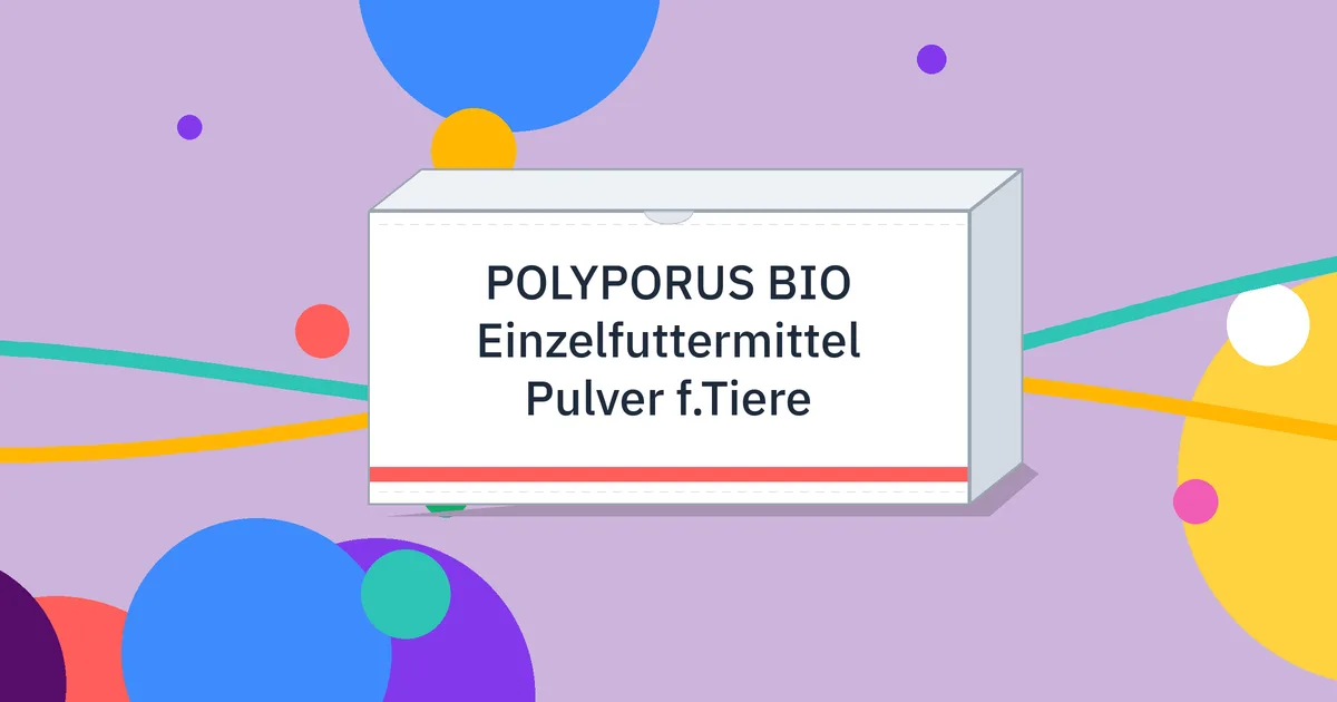 Symbolbild: Packung mit der Aufschrift POLYPORUS BIO Einzelfuttermittel Pulver f.Tiere (PZN 14890931) – Verfügbarkeit und Bezug in Apotheken in Frankfurt am Main