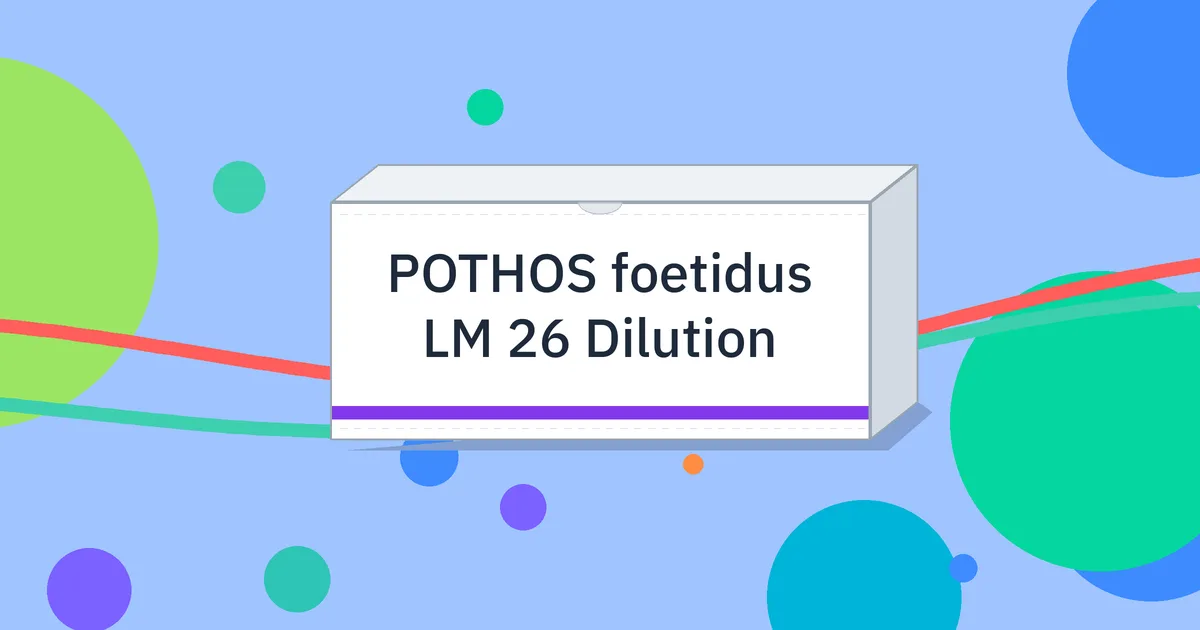 Symbolbild: Packung mit der Aufschrift POTHOS foetidus LM 26 Dilution (PZN 13666284) – Verfügbarkeit und Bezug in Apotheken in Frankfurt am Main