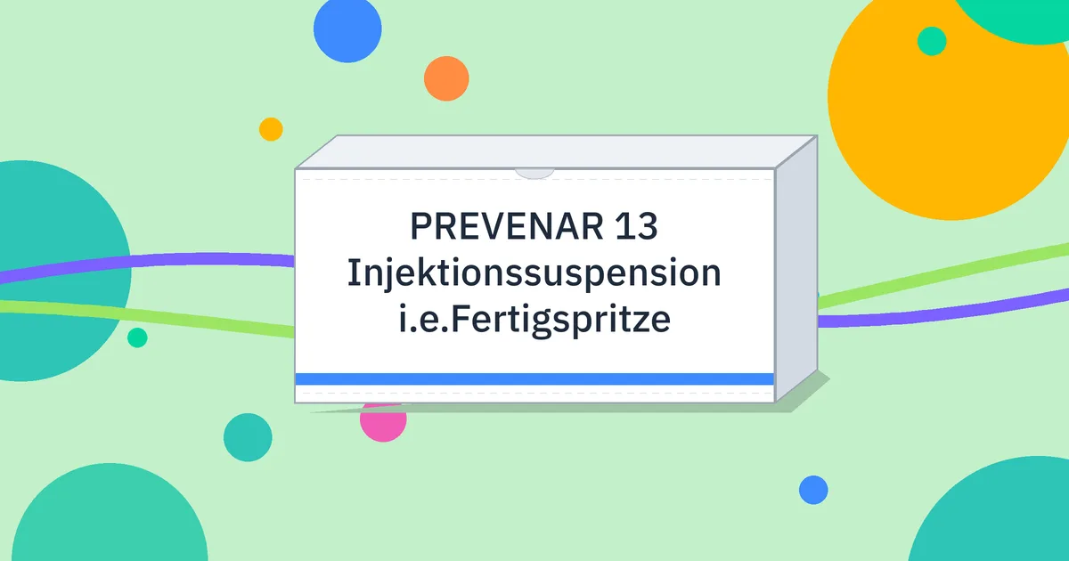 Symbolbild: Packung mit der Aufschrift PREVENAR 13 Injektionssuspension i.e.Fertigspritze (PZN 16575895) – Verfügbarkeit und Bezug in Apotheken in Frankfurt am Main