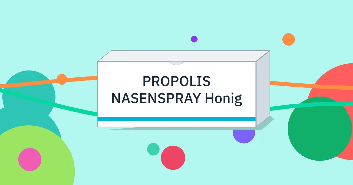 Symbolbild: Packung mit der Aufschrift PROPOLIS NASENSPRAY Honig (PZN 17313855) – Verfügbarkeit und Bezug in Apotheken in Frankfurt am Main