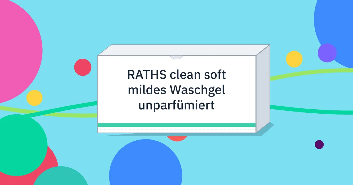 Symbolbild: Packung mit der Aufschrift RATHS clean soft mildes Waschgel unparfümiert (PZN 16708267) – Verfügbarkeit und Bezug in Apotheken in Frankfurt am Main
