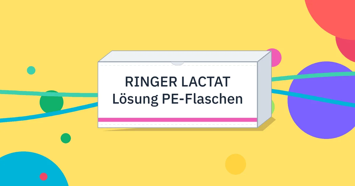 Symbolbild: Packung mit der Aufschrift RINGER LACTAT Lösung PE-Flaschen (PZN 03756655) – Verfügbarkeit und Bezug in Apotheken in Frankfurt am Main