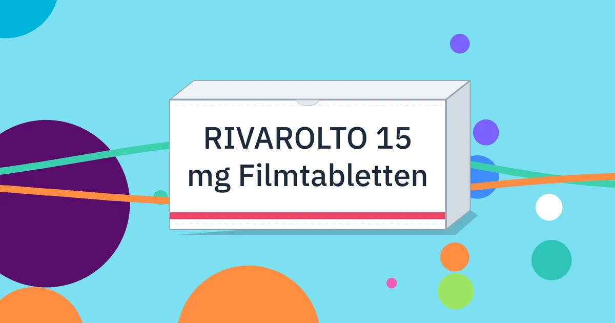 Symbolbild: Packung mit der Aufschrift RIVAROLTO 15 mg Filmtabletten (PZN 19205673) – Verfügbarkeit und Bezug in Apotheken in Frankfurt am Main