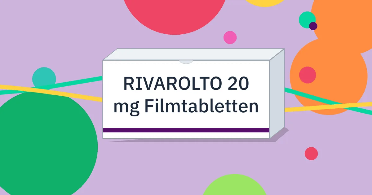 Symbolbild: Packung mit der Aufschrift RIVAROLTO 20 mg Filmtabletten (PZN 19205727) – Verfügbarkeit und Bezug in Apotheken in Frankfurt am Main